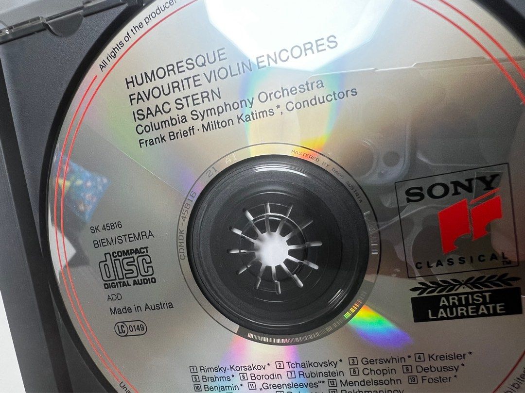 Isaac Stern - Humoresque (1990 Sample A1 首版 no ifpi), 興趣及遊戲, 音樂、樂器 & 配件 ...