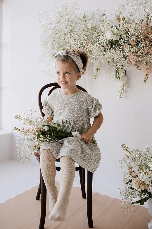 Jamie Kay penny dress Sadie floral mist, Babies & Kids, Babies & Kids ...