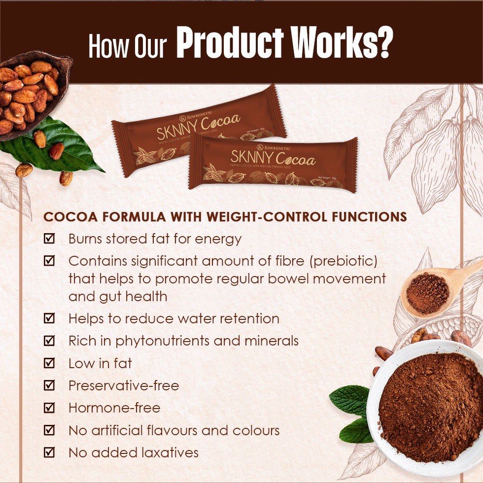 Kinohimitsu Sknny Cocoa 14s, Health & Nutrition, Health Supplements ...