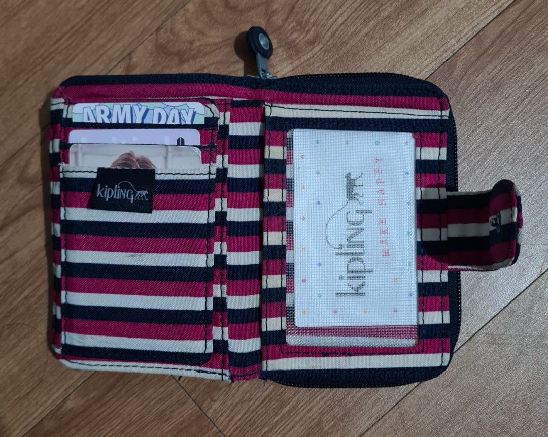 KIPLING PINK & BLUE WALLET, Women's Fashion, Bags & Wallets, Wallets ...