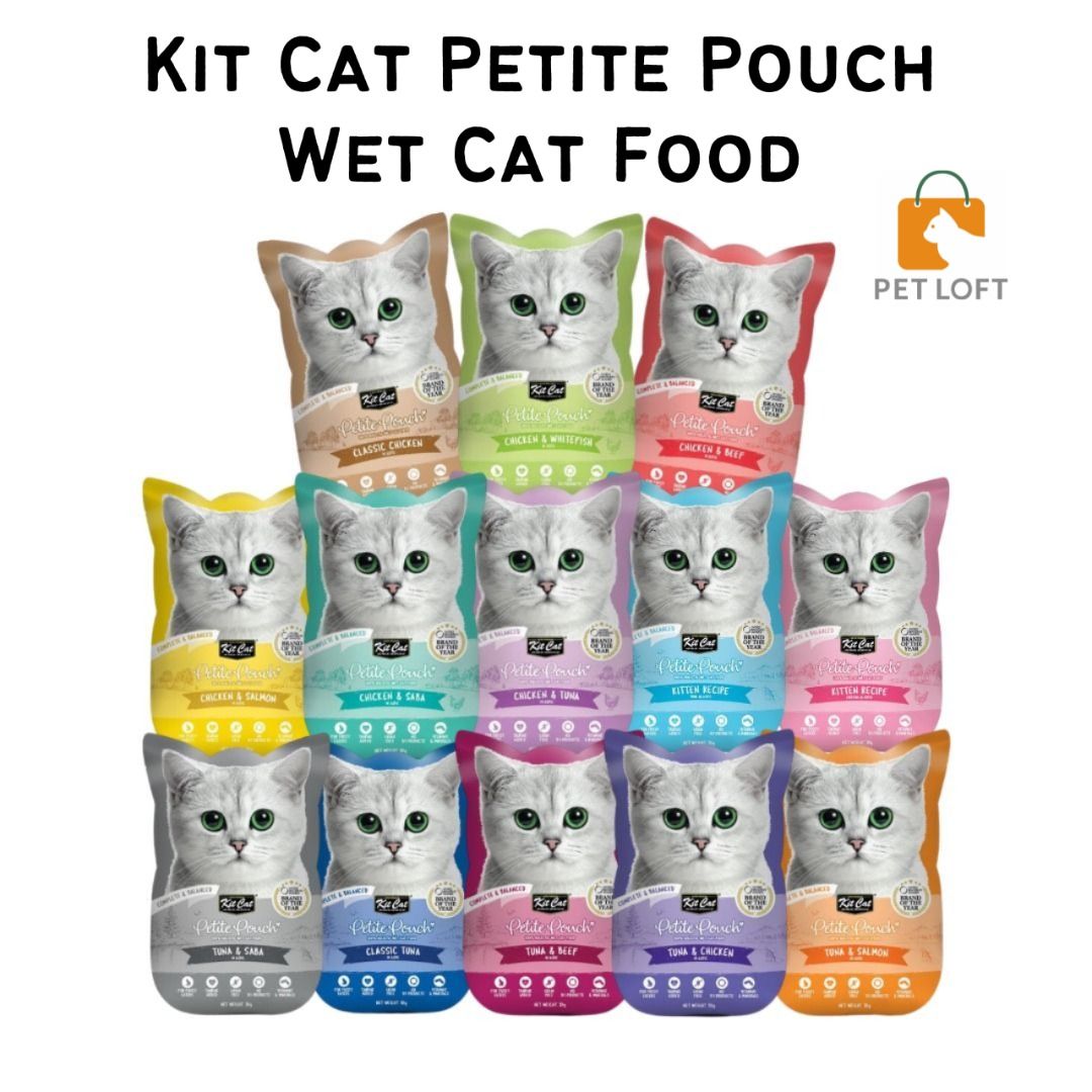 Kit Cat Petite Pouch Complete & Balanced Wet Cat Food For Cats (70g) (7 ...