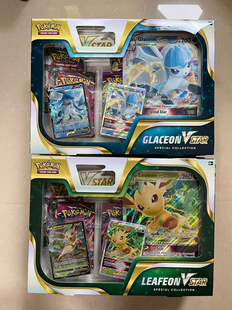 Leafeon/ Glaceon Vstar Special Collection Box, Hobbies & Toys, Toys ...