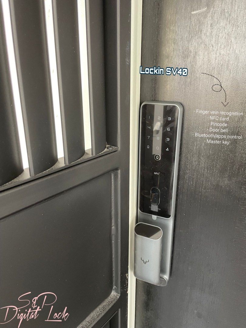 Lockin SV40 digital door lock with finger vein recognition , Furniture ...