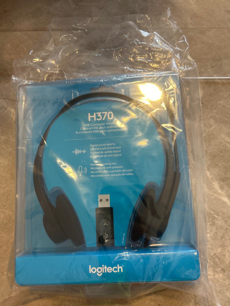 Logitech H370 wired headset with speaker mic, Audio, Headphones ...