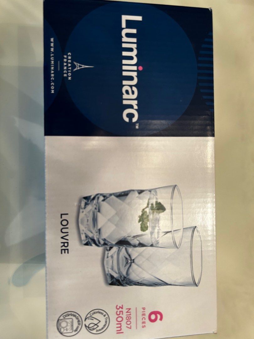 Luminarc glass set, Furniture & Home Living, Kitchenware & Tableware ...