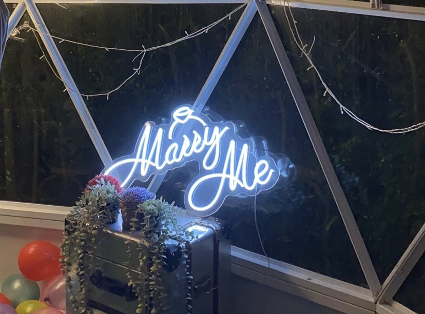 Marry Me LED sign board, Everything Else on Carousell