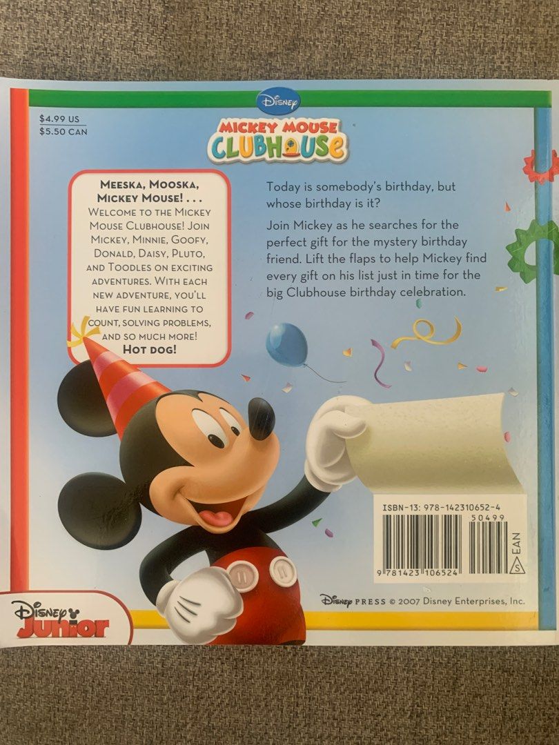 Mickey mouse clubhouse lift the flap book, Hobbies & Toys, Books ...