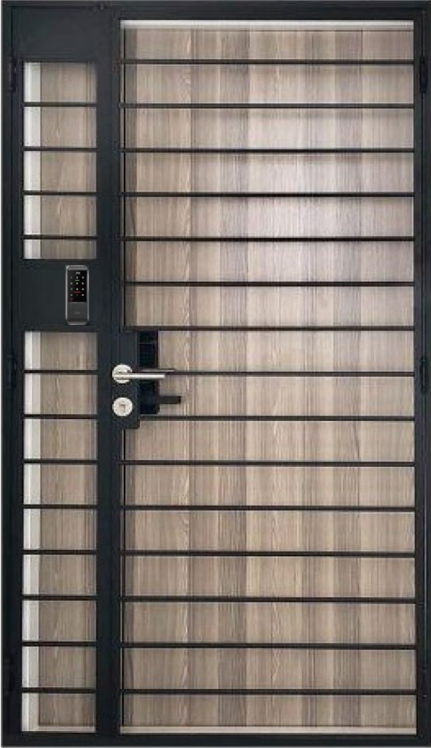 3x7 Ft Mild Steel Gate with Korea Digital Lock, Furniture & Home Living ...