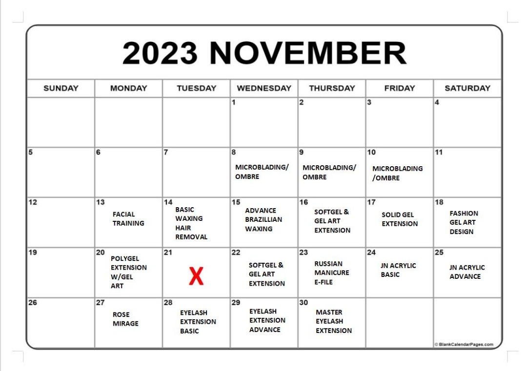 Month of NOVEMBER schedule of training, Announcements on Carousell