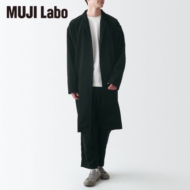 MUJI LABO 燈芯絨 寬版 長版 襯衫 大衣 S-M 燈心絨 無印良品, 他的時尚, 外套、夾克、大衣在旋轉拍賣