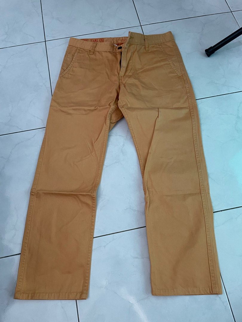 Mustard chinos, Men's Fashion, Bottoms, Chinos on Carousell