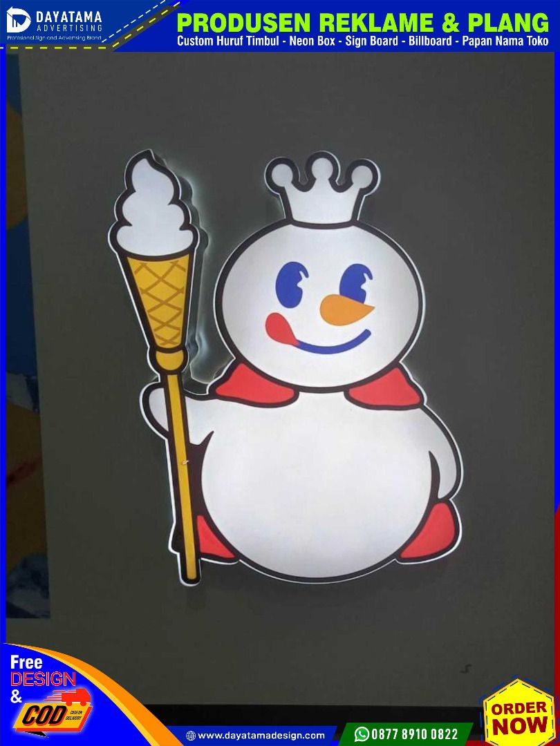 Neon Box dan Signage MIXUE ICE CREAM AND TEA, Desain & Kerajinan Tangan ...