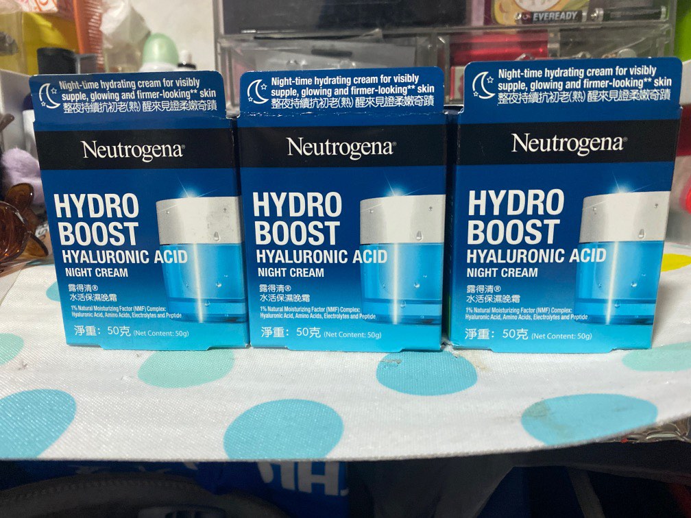 Neutrogena Hydro Boost Night Cream x3, Beauty & Personal Care, Face ...