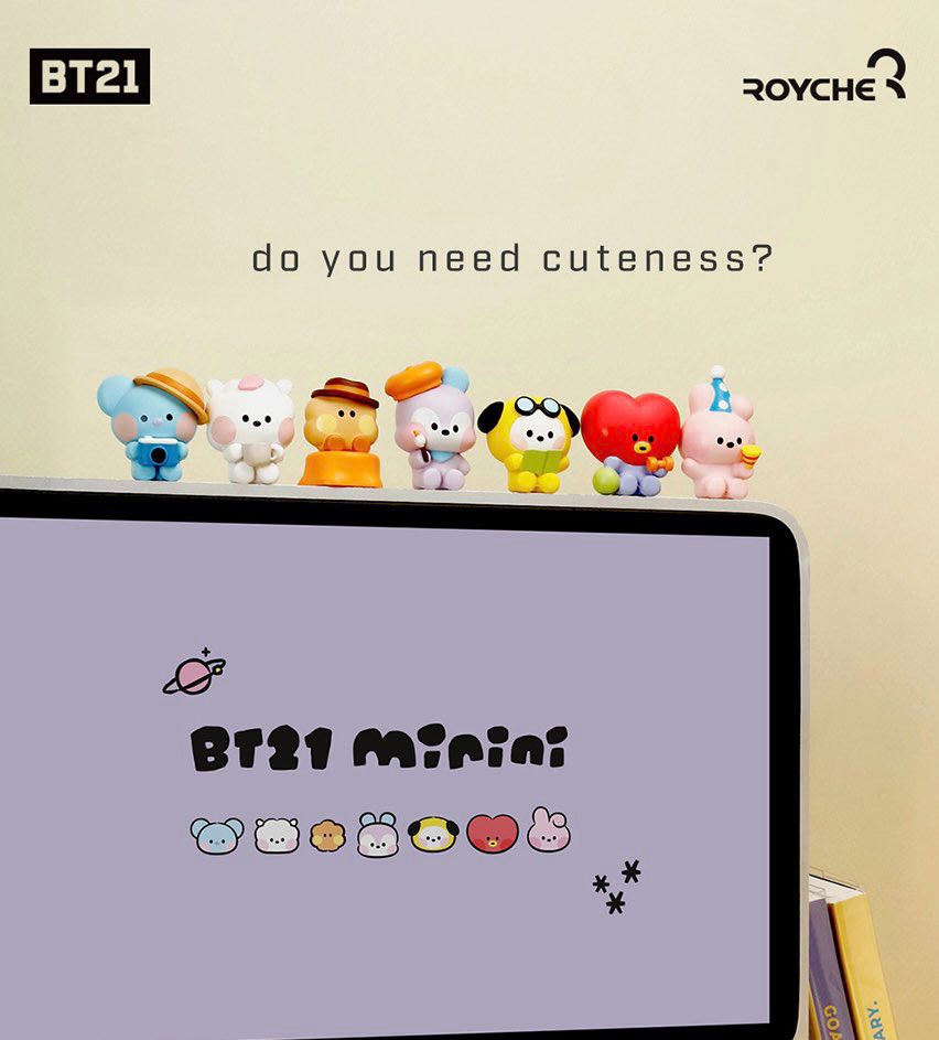 NEW BT21 x Royche Minini Monitor Figure ( bts koya rj shooky mang chimmy tata cooky ) ), Hobbies ...