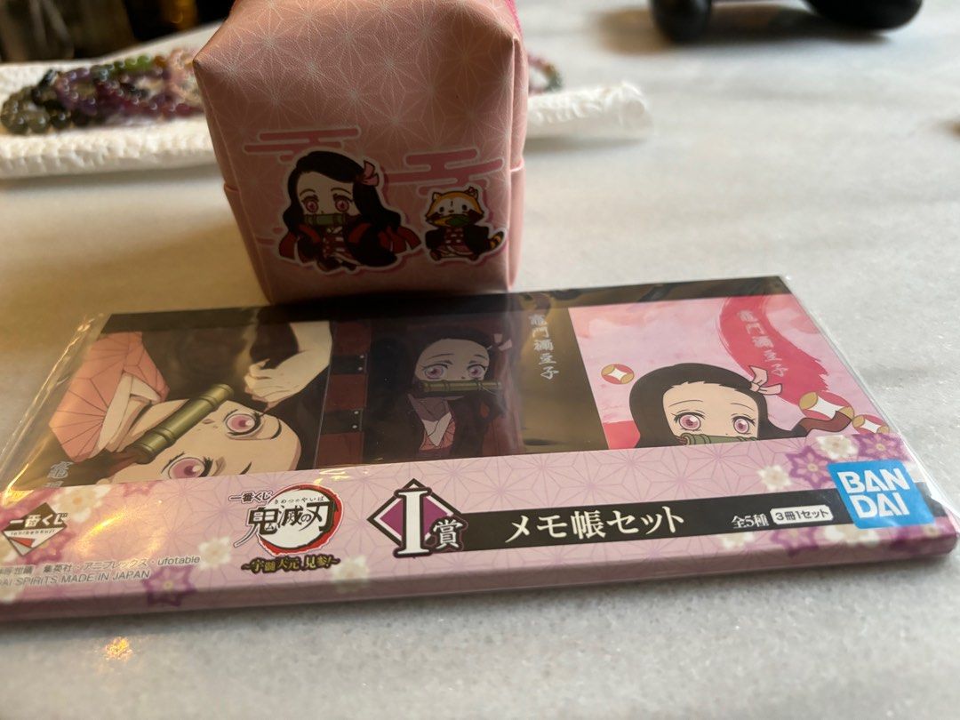 Nezuko coin purse and notepad set, Hobbies & Toys, Stationery & Craft ...