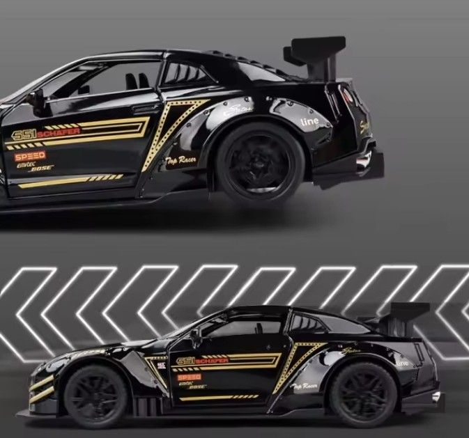Nissan GTR skyline God of War Warlord (Black), Hobbies & Toys, Toys ...