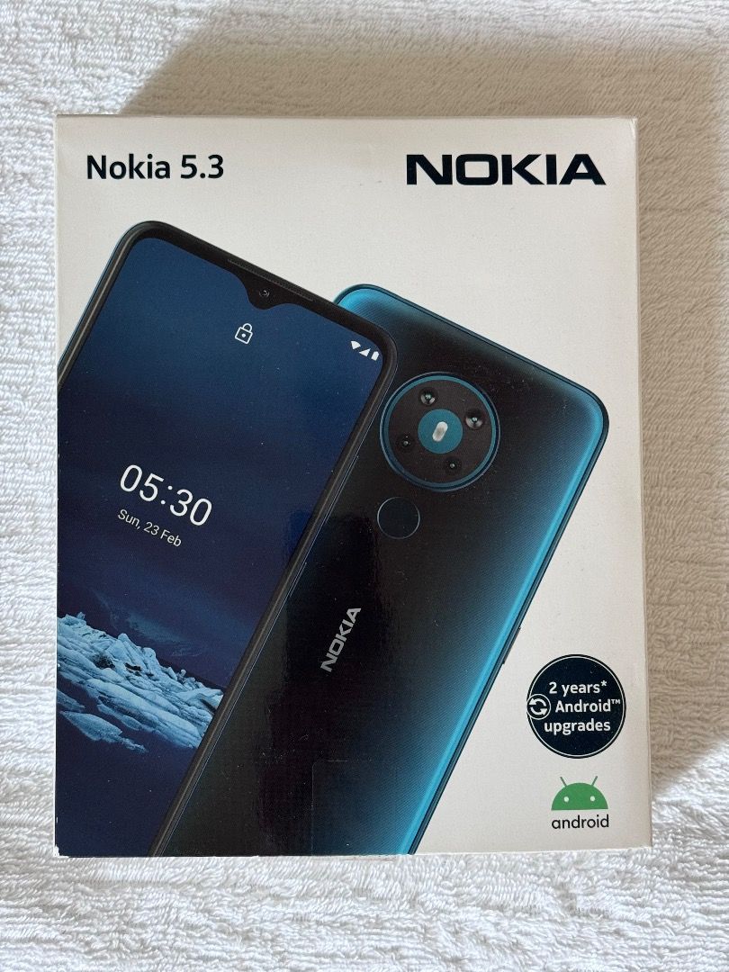 Nokia 5.3 (64GB ROM 4GB RAM) Android 12 Smartphone, 手提電話, 手機, Android 安 ...