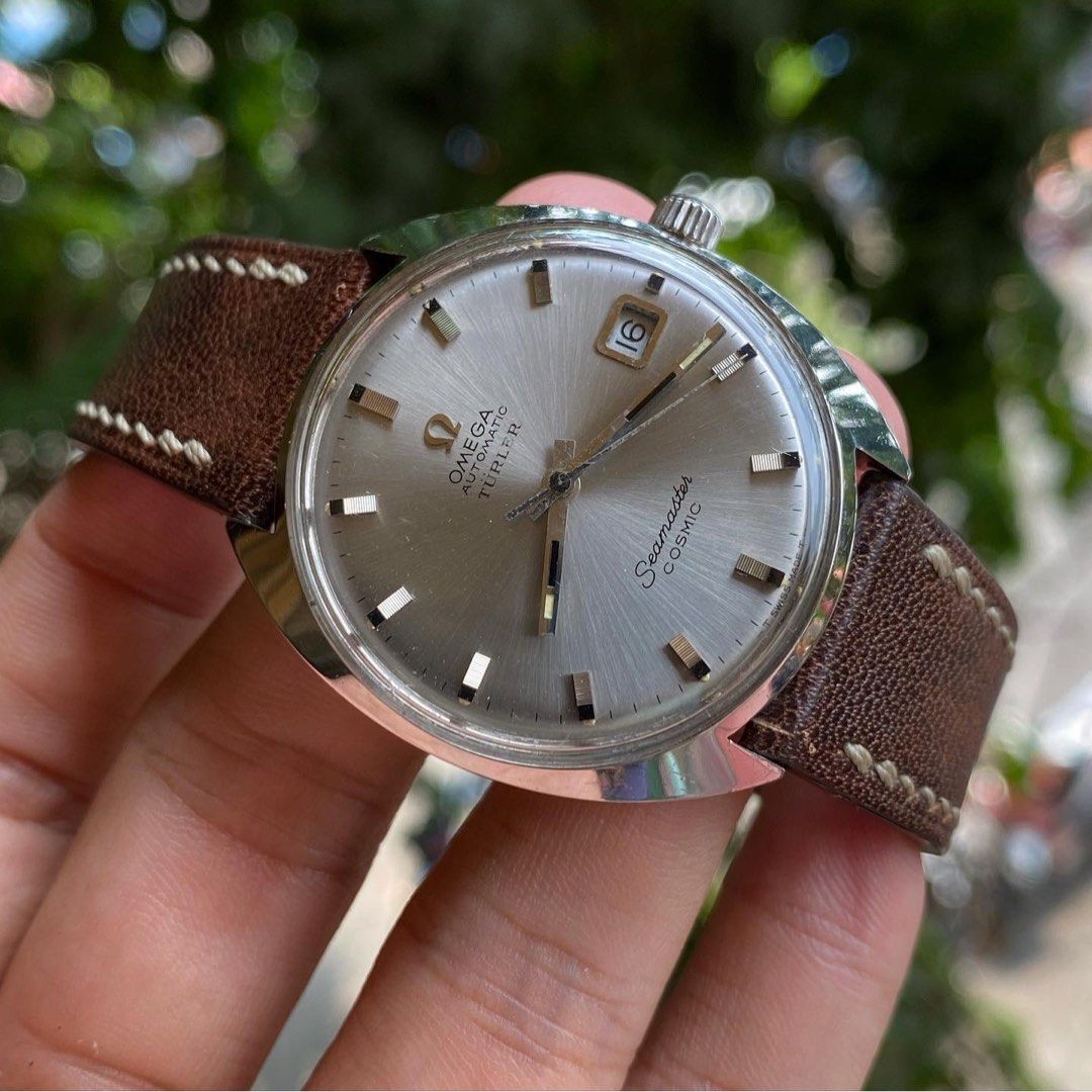 Omega Seamaster Cosmic Turler Automatic 34mm, Fesyen Pria, Jam Tangan ...