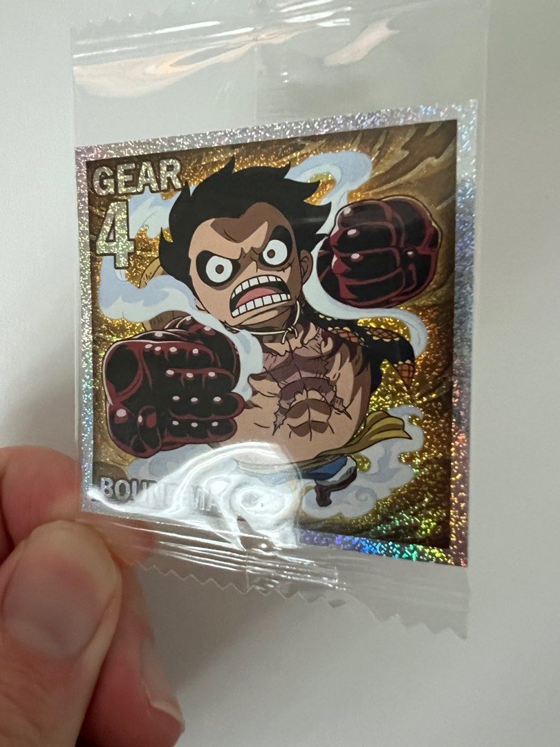 One Piece Luffy Gear 4 Boundman Log 6 Wafer Seal Sticker Gear 5 Card ...