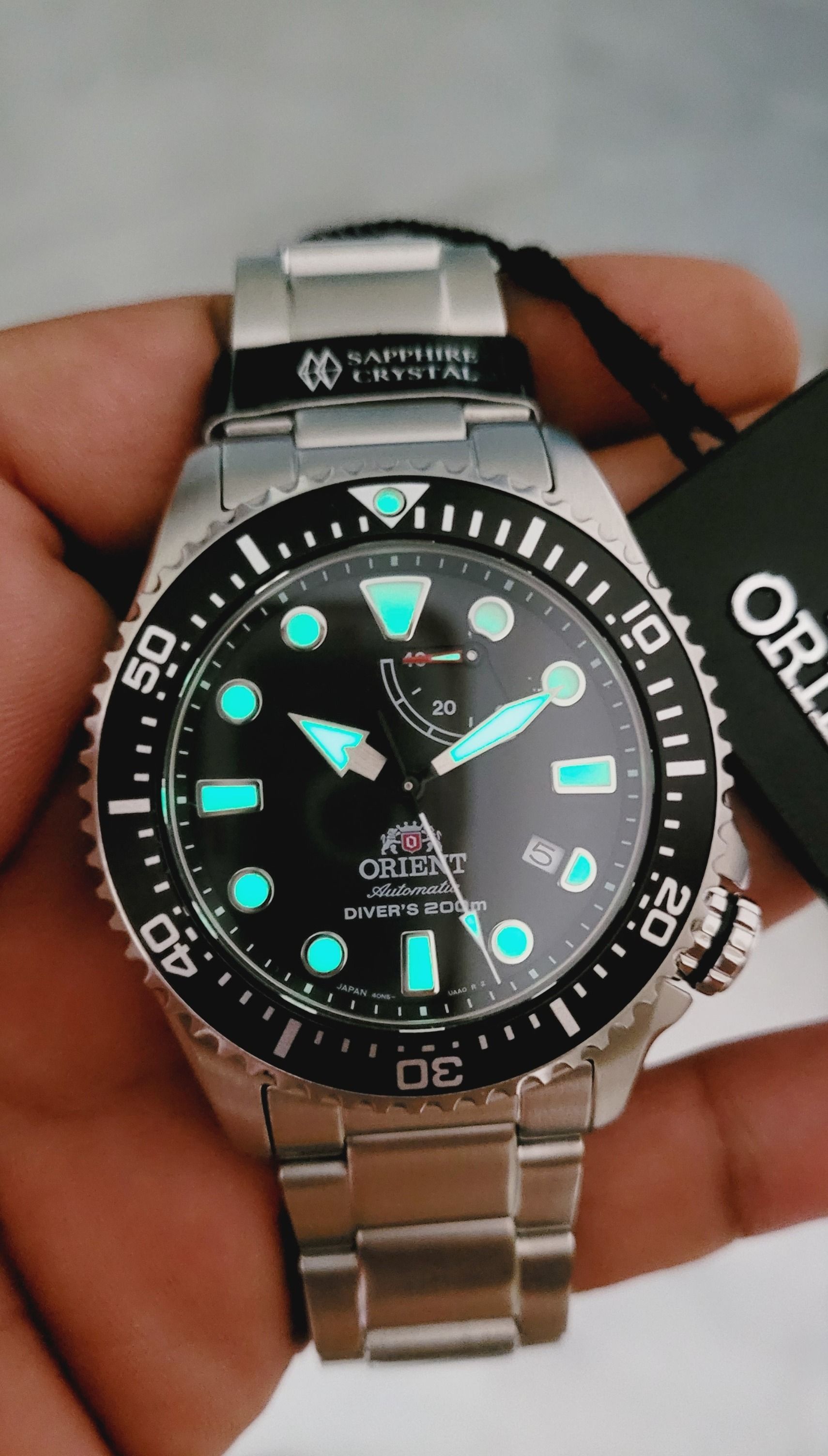 Orient Power Reserve Made in Japan Black Dial Diver 200M RA-EL0001B00B ...