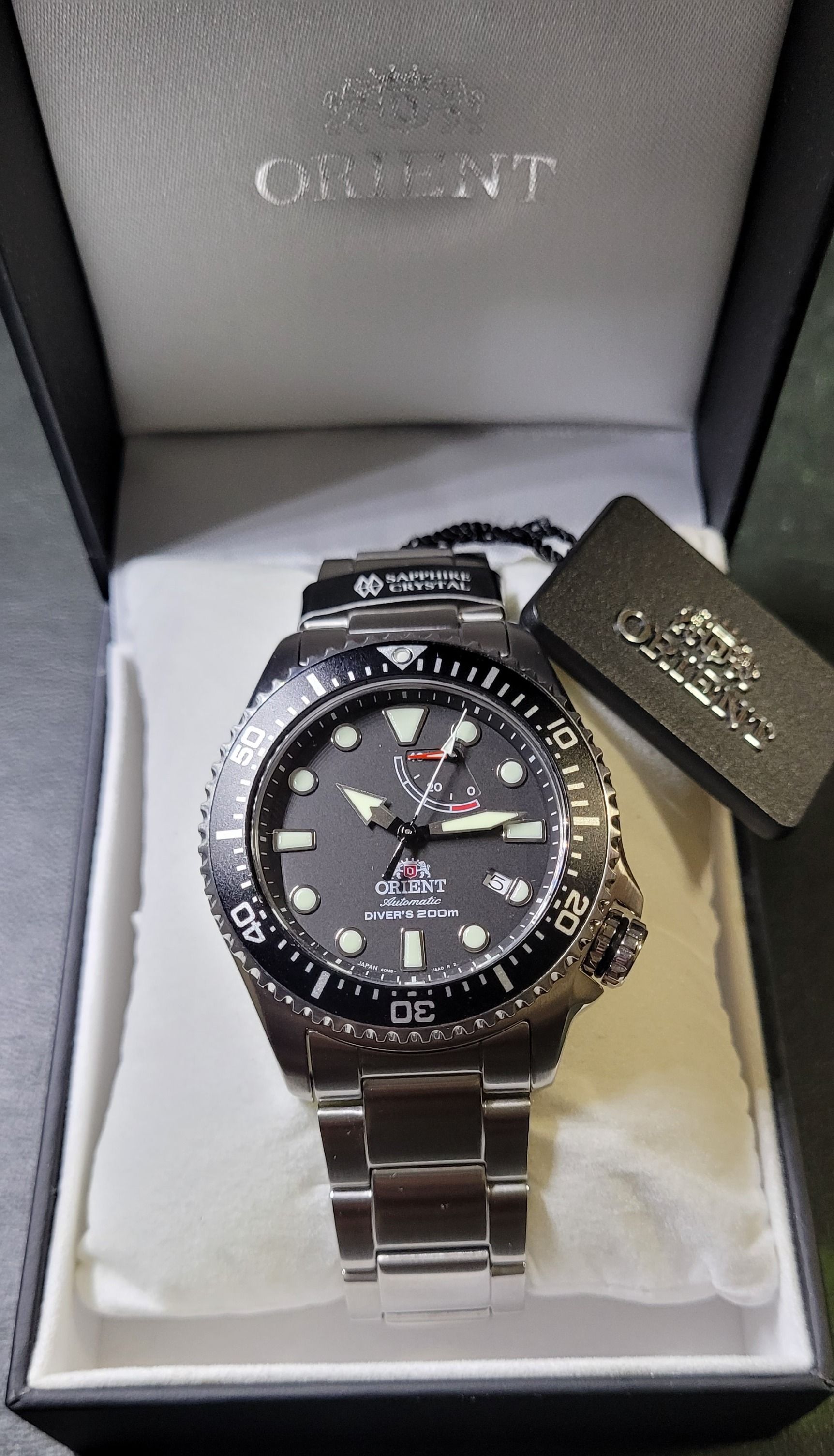 Orient Power Reserve Made in Japan Black Dial Diver 200M RA-EL0001B00B ...