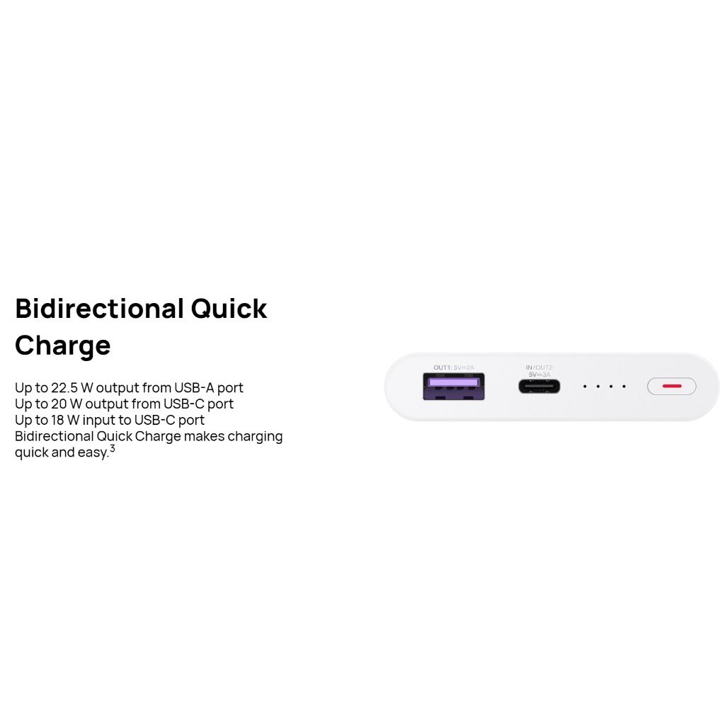 [ORIGINAL] Huawei SuperCharge Power Bank 10000mAh (Max 22.5W SE) (100% ...