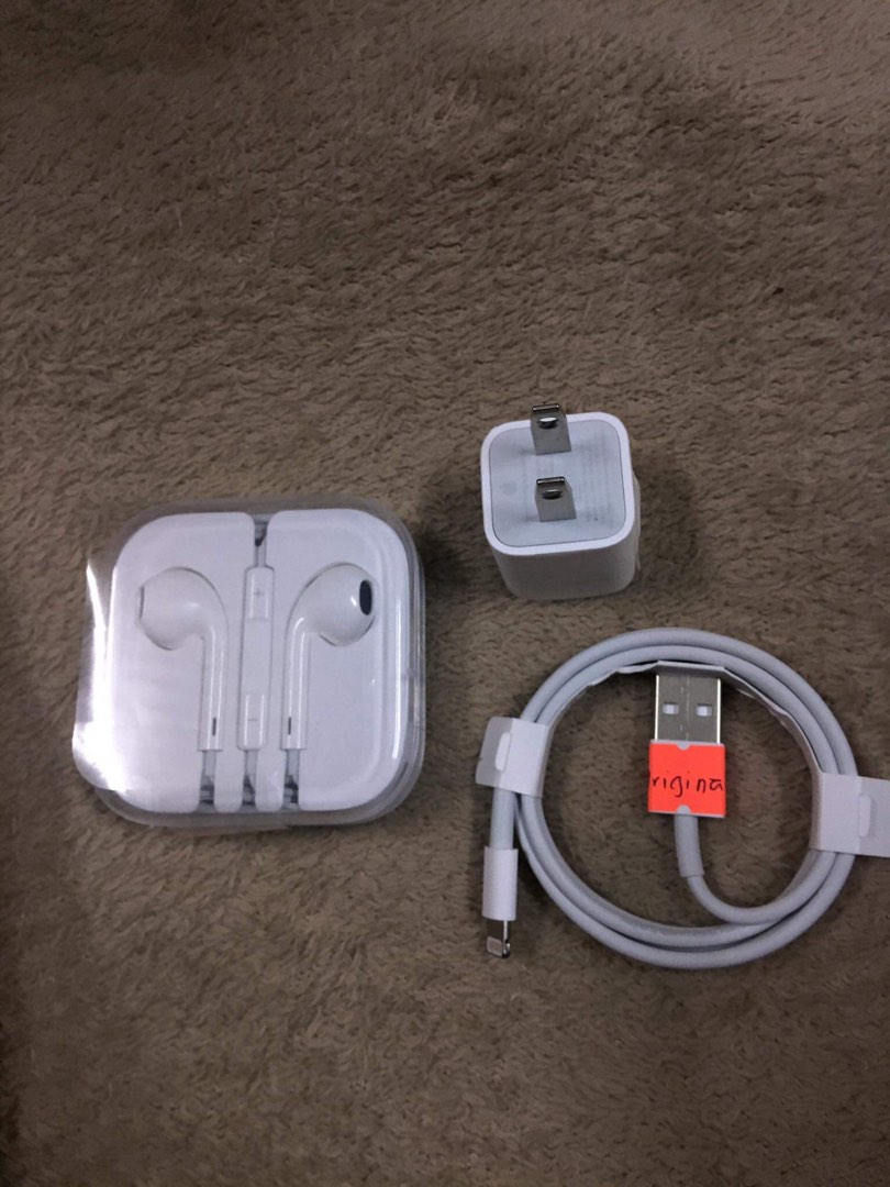 Original iPhone Charger and Jack Type Earphone, Mobile Phones & Gadgets ...