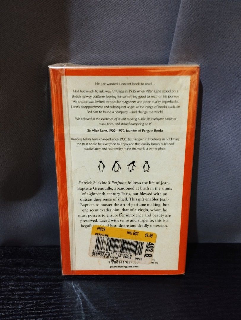 Perfume: The Story of a Murderer by Patrick Suskind, Hobbies & Toys ...