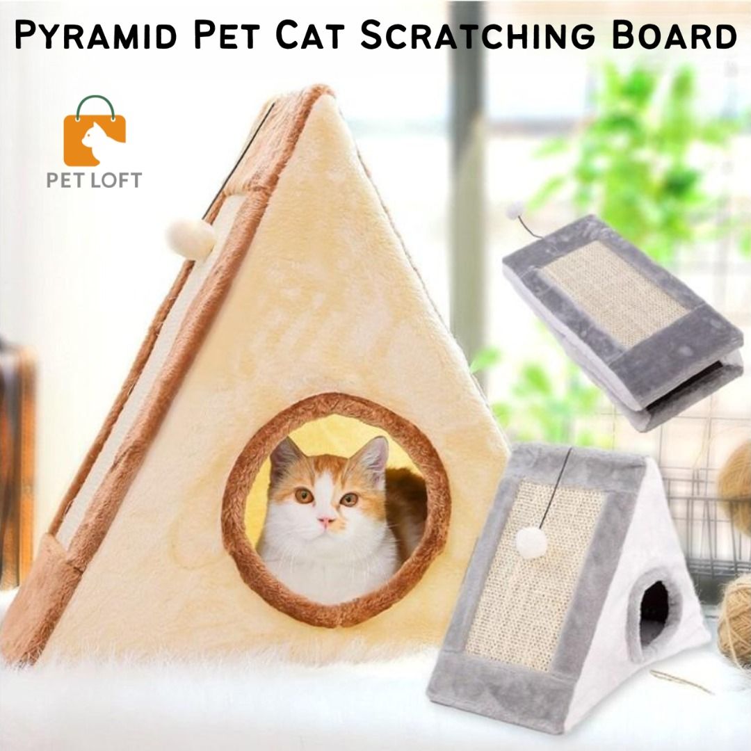 Pet Cat Pyramid House Cat Climbing Frame Cat Scratching Board Grinding ...