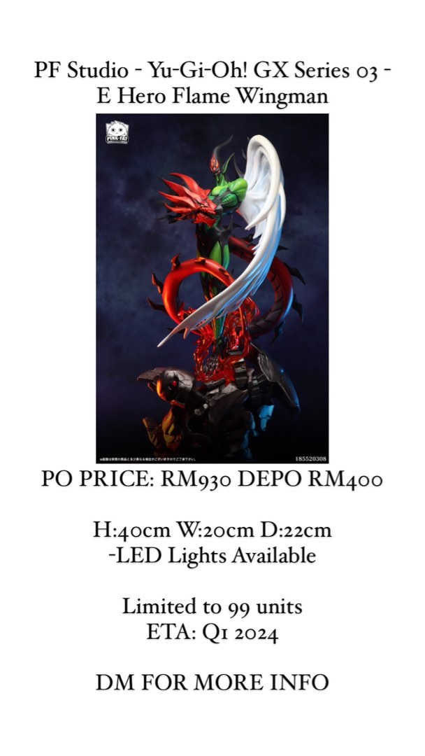 PF Studio - Yu-Gi-Oh!- E Hero Flame Wingman, Hobbies & Toys, Toys & Games on Carousell