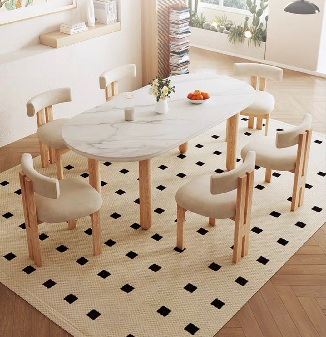 PLUM Modern Marble Dining Table, Furniture & Home Living, Furniture, Tables & Sets on Carousell