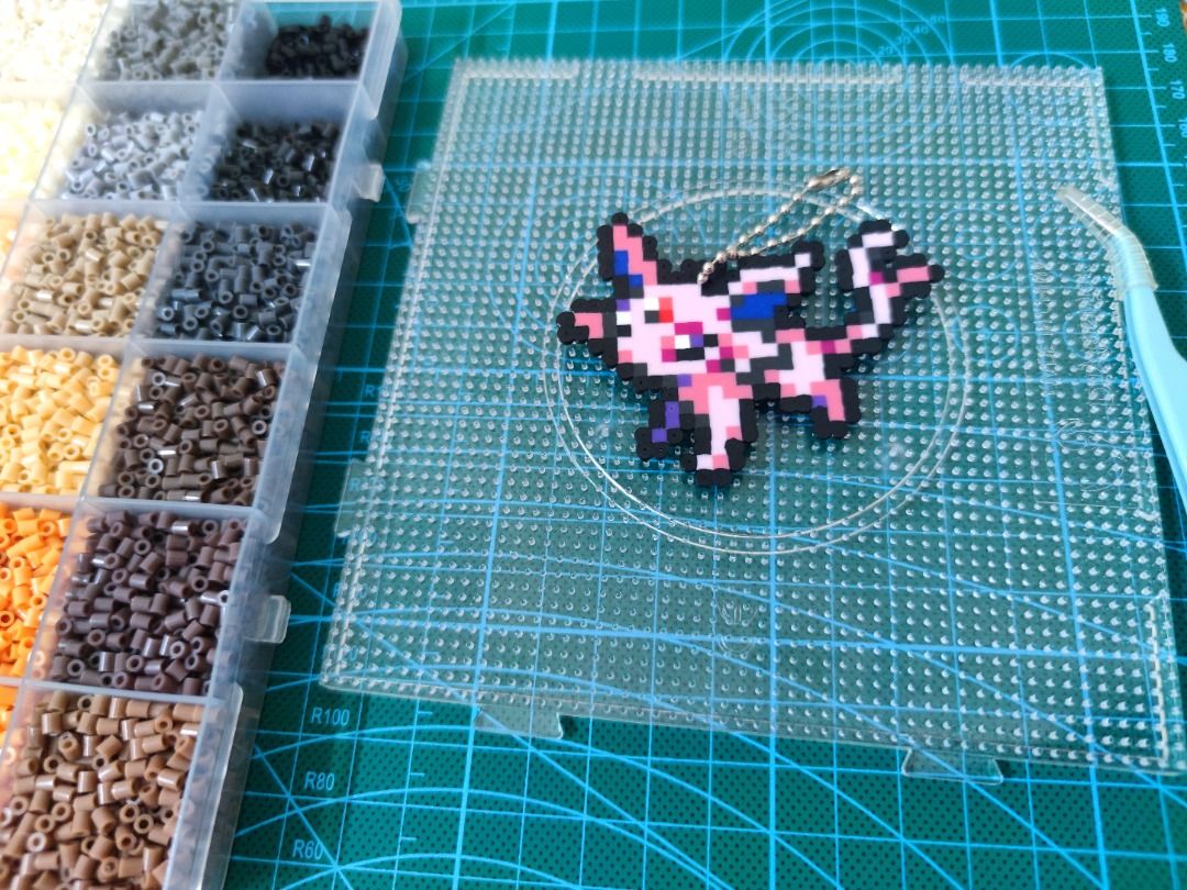 Pokemon Perler Beads Keychain (Eevee), Hobbies & Toys, Stationery ...