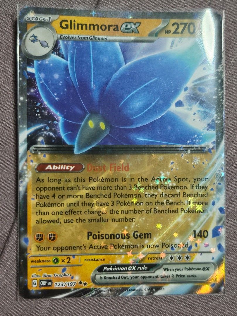 Pokemon TCG Glimmora Ex Obsidian Flames, Hobbies & Toys, Toys & Games ...