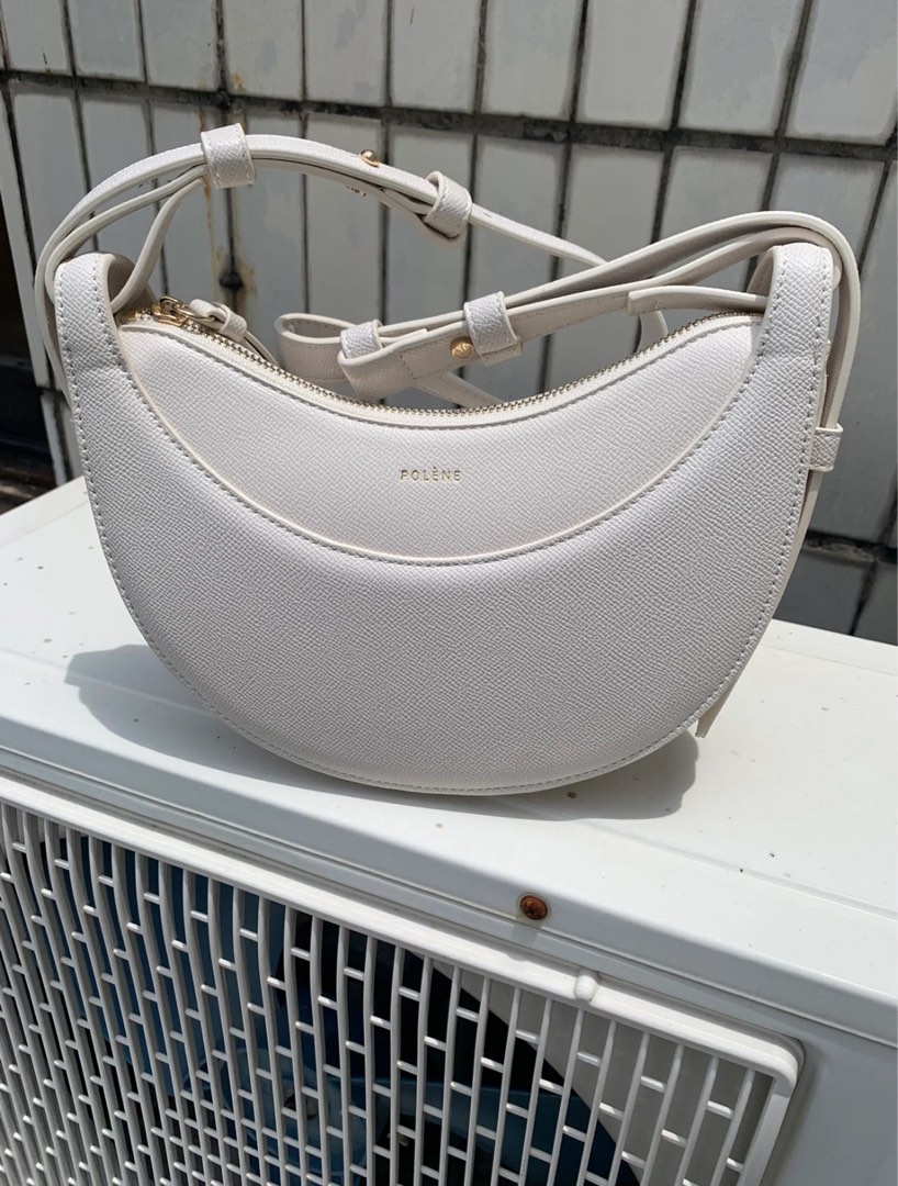 Polene numero dix white half moon shipping from Korea, Women's Fashion, Bags & Wallets, Shoulder ...