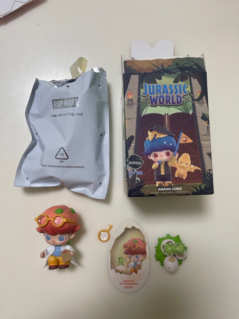 Popmart Dimoo Jurassic World (Dinosaur Egg Researcher), Hobbies & Toys ...