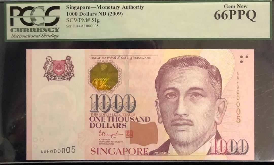 Portrait $1000 TS 4AF 000005 PCGS 66PPQ, Hobbies & Toys, Memorabilia ...