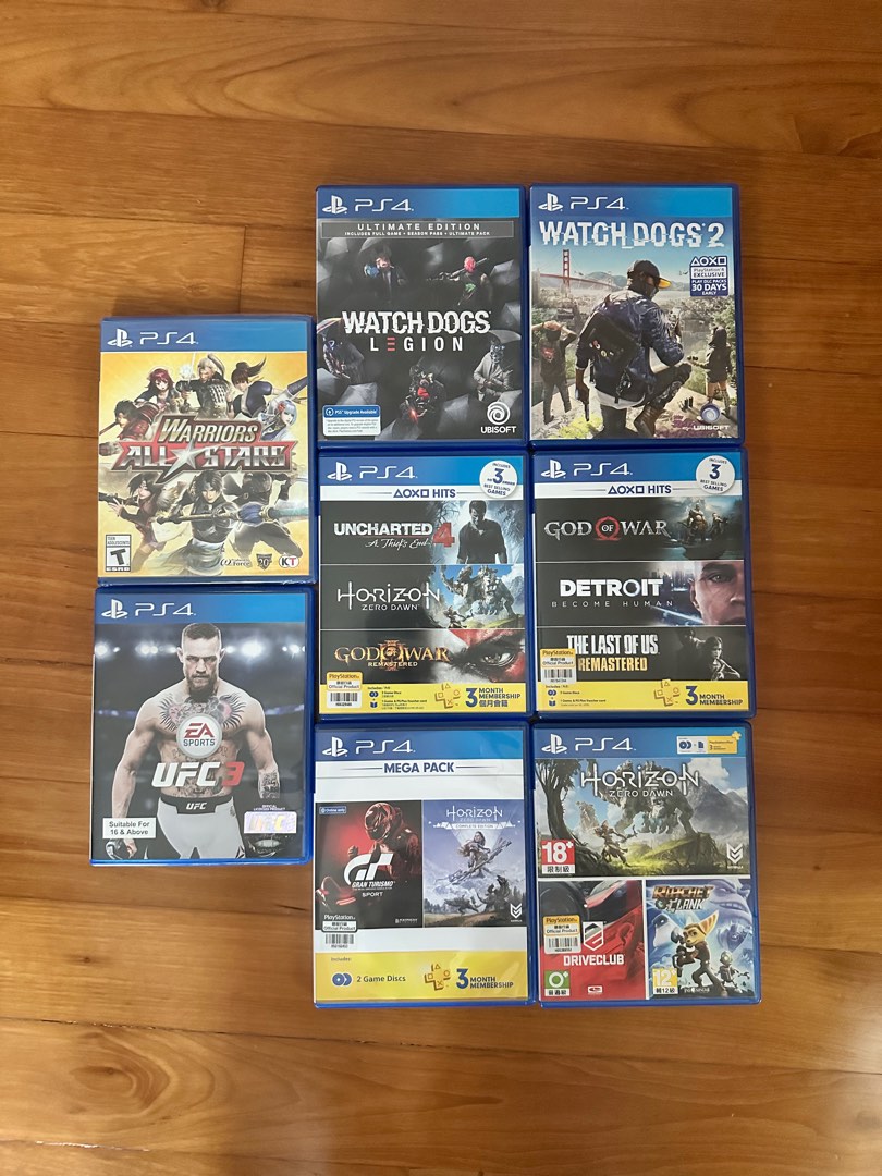 PS4 game Watch dogs legion / Watch dogs 2 / Unchartered 4 + horizon ...