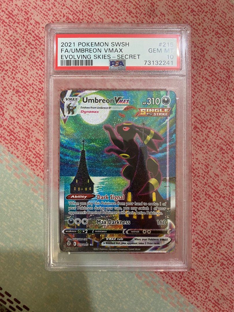 PSA 10 EEVEELUTIONS VMAX ALTERNATE ART - POKEMON EVOLVING SKIES AA ...