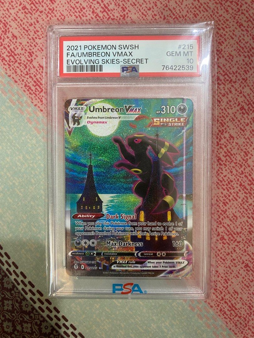 PSA 10 EEVEELUTIONS VMAX ALTERNATE ART - POKEMON EVOLVING SKIES AA ...