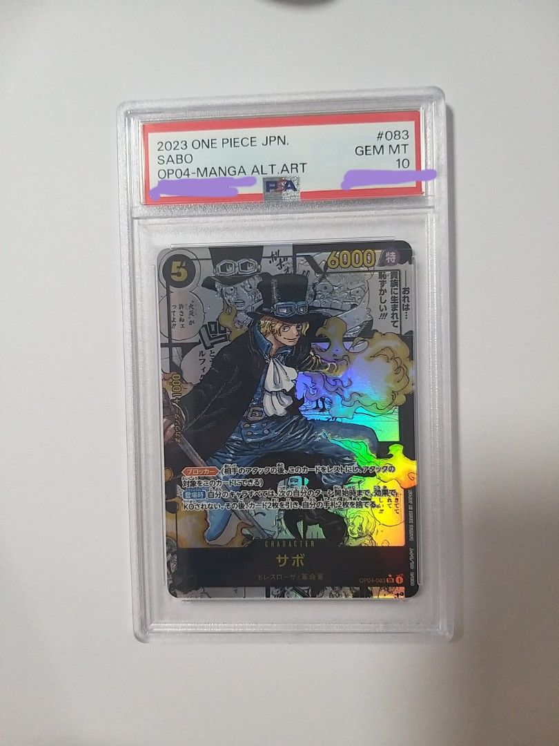 PSA 10 Manga Sabo One Piece Card Game OP04, Hobbies & Toys, Toys ...