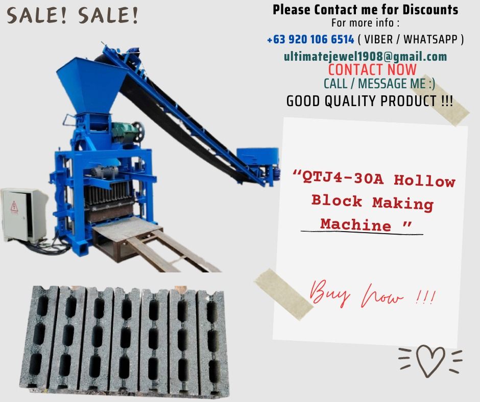 QTJ4-30A Hollow Block-Brick Making Machine Seme-Electric Push and Pull ...
