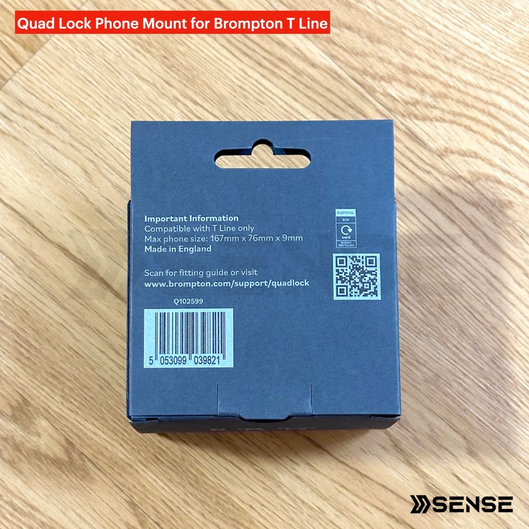 Quad Lock Phone Mount for Brompton T Line, Sports Equipment, Bicycles ...