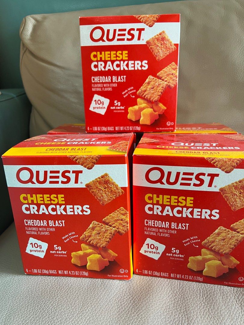 Quest cheese Crackers (high protein), 嘢食 & 嘢飲, 包裝食物&即食食物 - Carousell