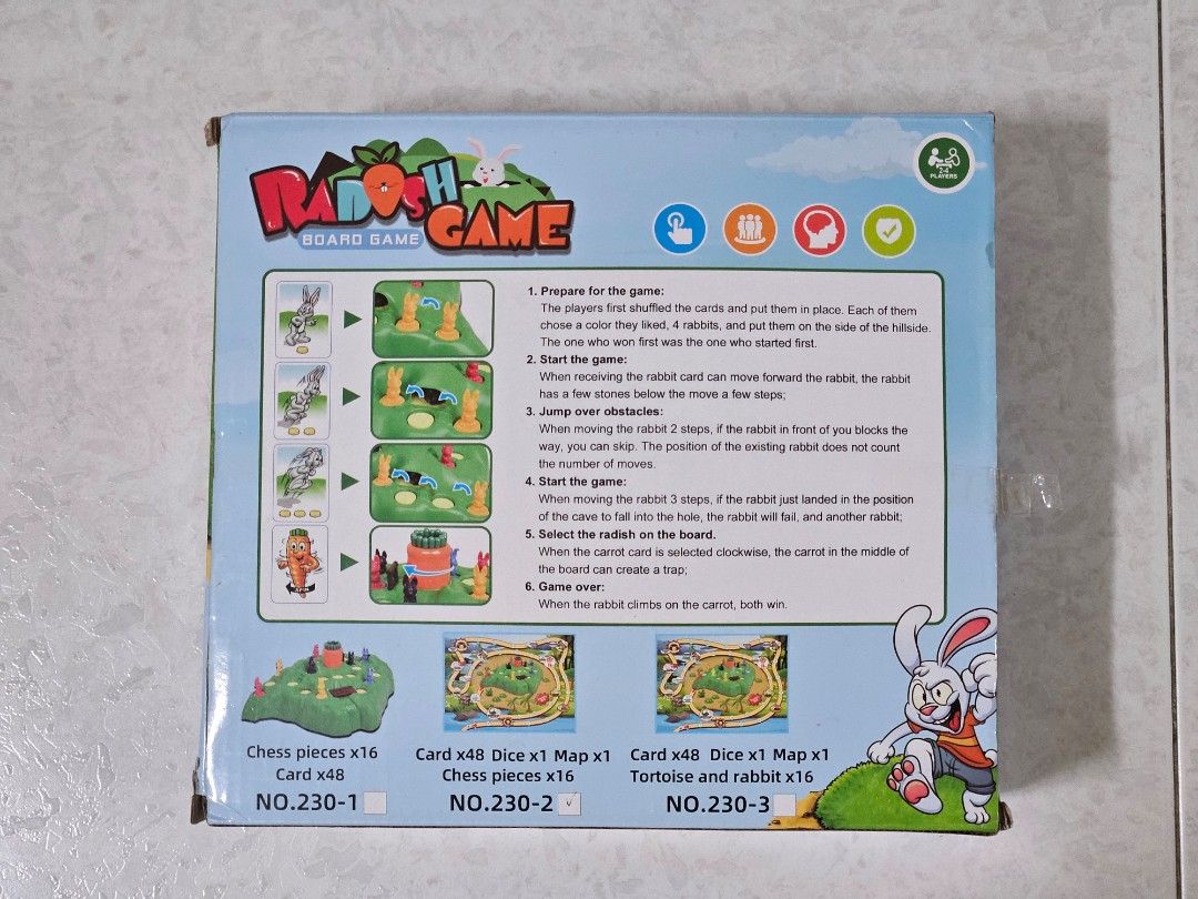 Rabbit & Radish Game, Hobbies & Toys, Toys & Games on Carousell