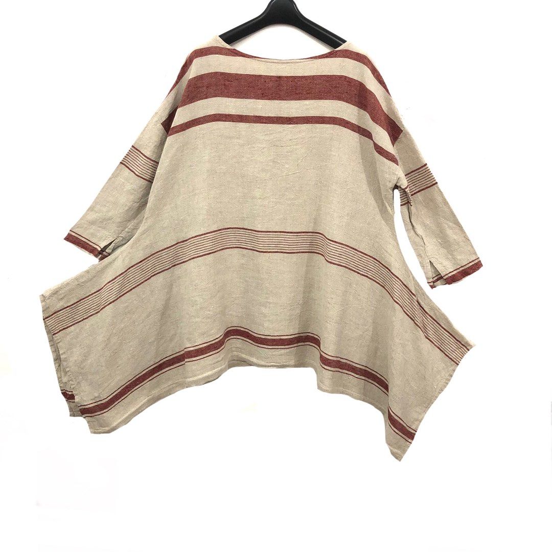 Rare Ichi Antiquities Japan 100% Japan Linen Artisans Tunic Assymetric ...