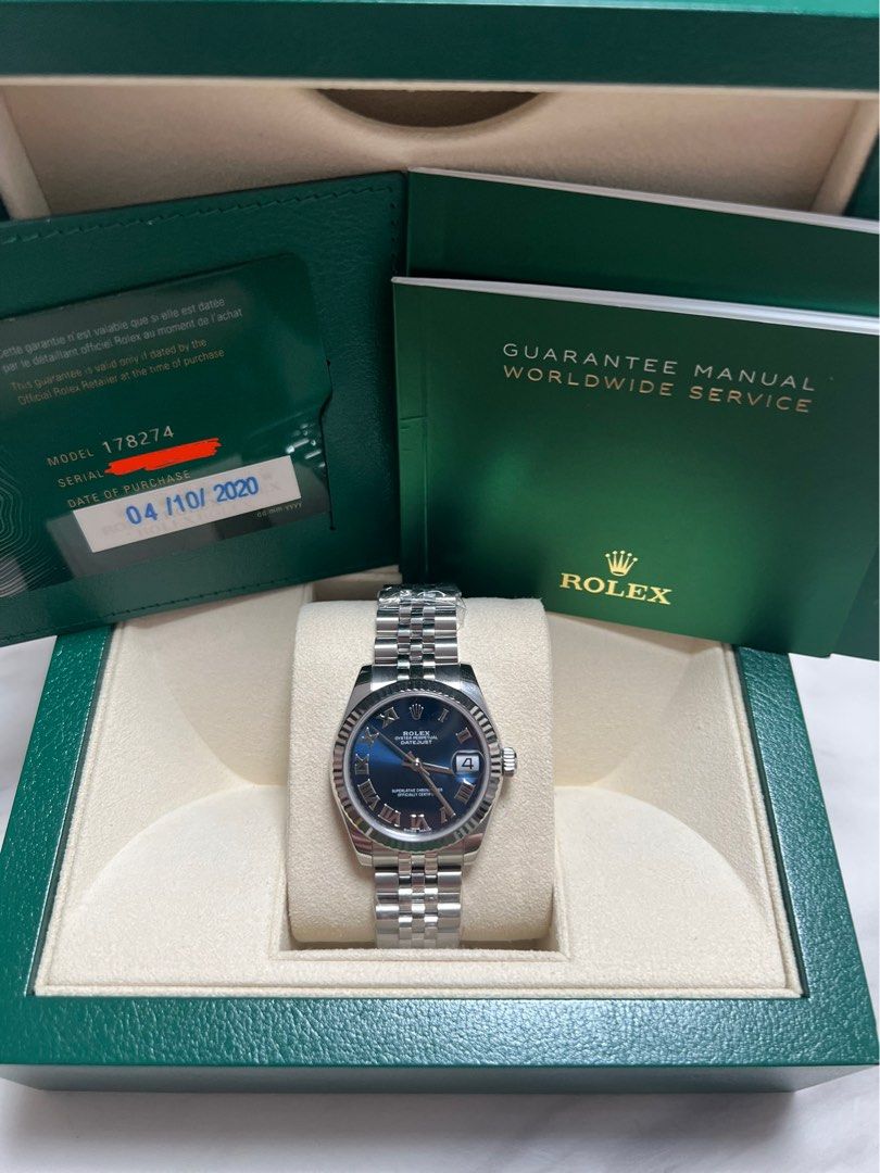 (RARE Last Batch NFC)Rolex Datejust 178274 31 Blue Roman Dial, Luxury ...