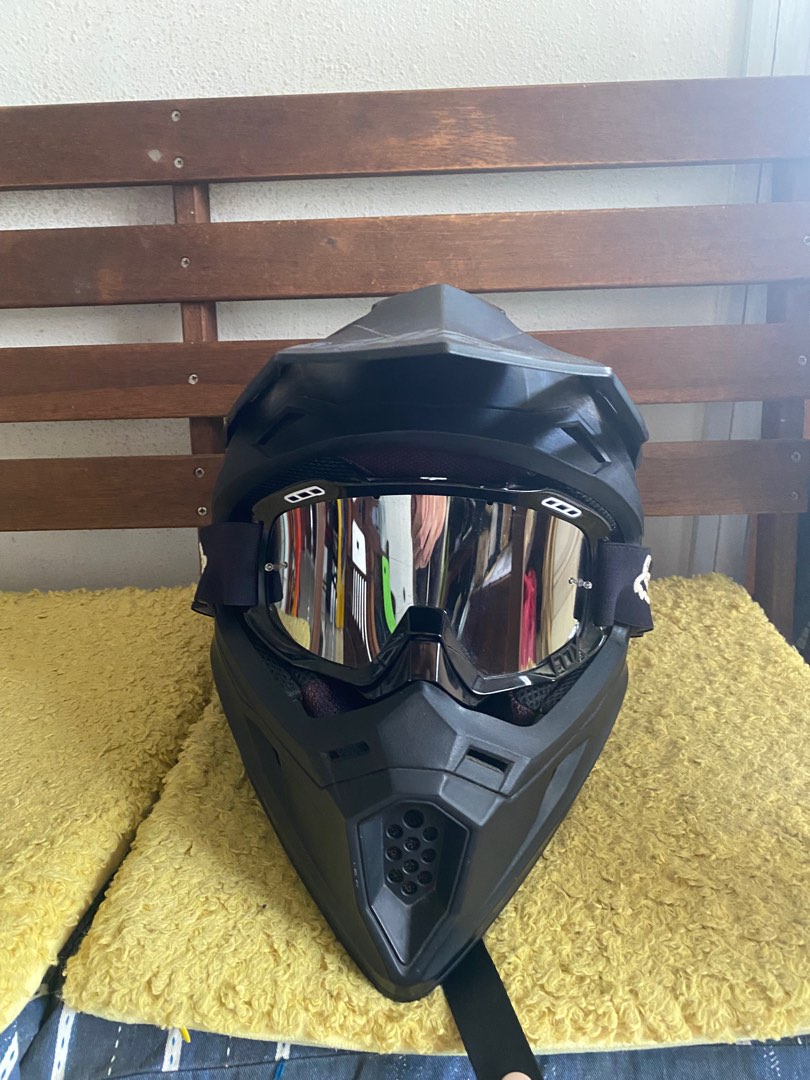 Raven Offroad Motard Full Face Helmet, Motorcycles, Motorcycle Apparel ...