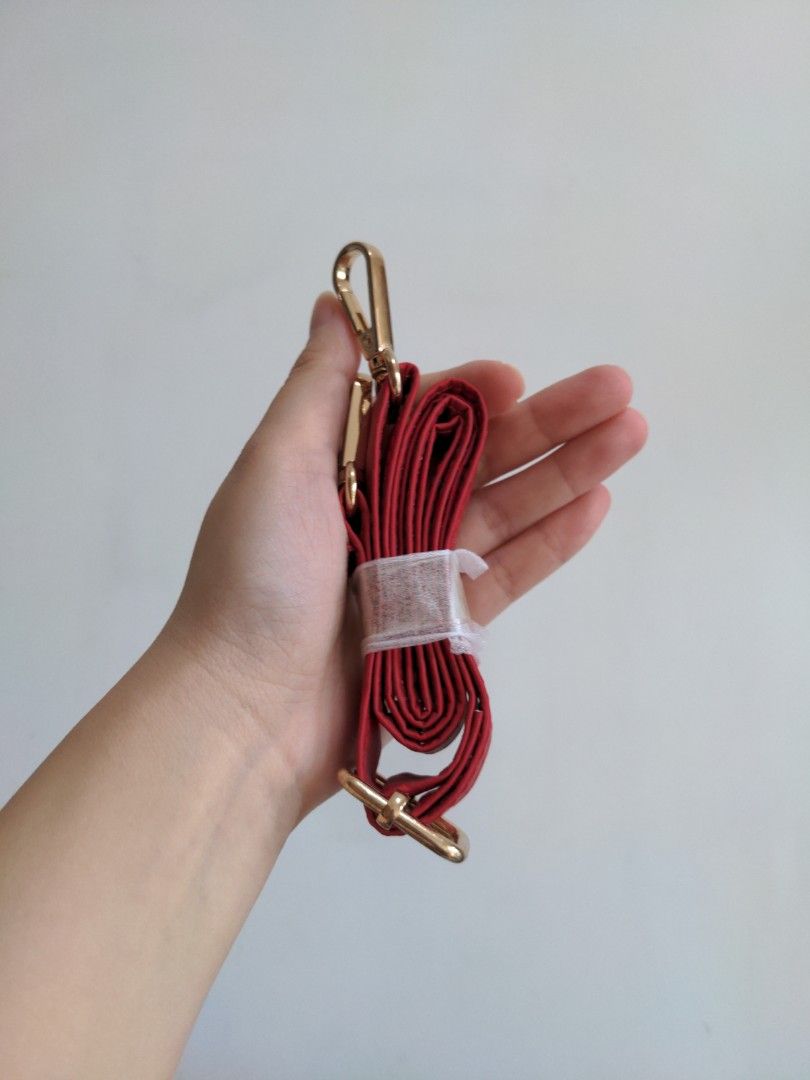 Red Bag Strap (Gold Clasp), Women's Fashion, Bags & Wallets, Shoulder ...