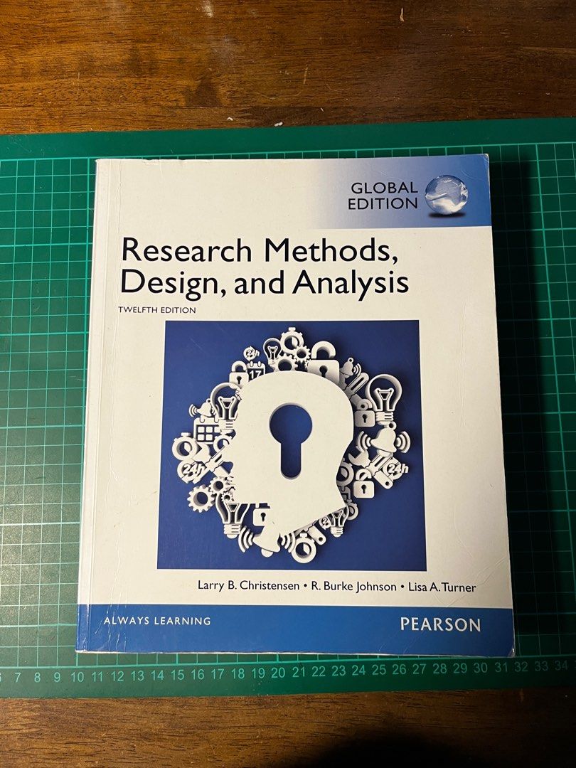 Research methods, design and analysis 12th edition Christensen, Hobbies ...