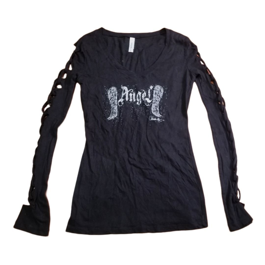 Reserved Tattered Top, Women's Fashion, Tops, Longsleeves on Carousell